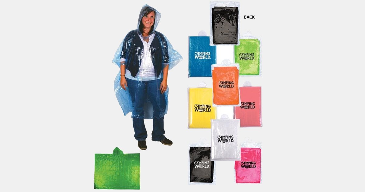 Personalized Rain Poncho Disposable | ImprintLogo.com