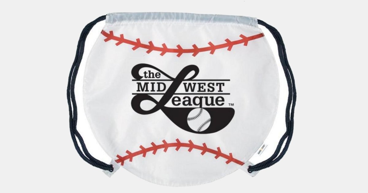 Personalized Drawstring Backpack - Baseball | ImprintLogo.com