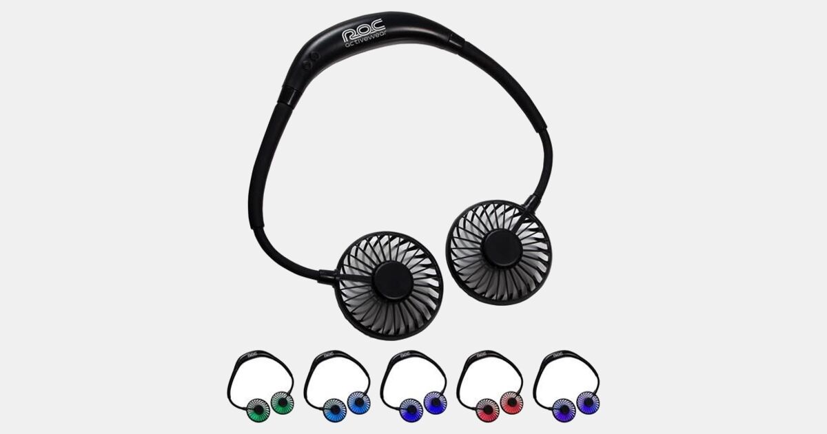 Marketing Dual Breeze Hands-Free Neck Fan With Mood Light with your ...