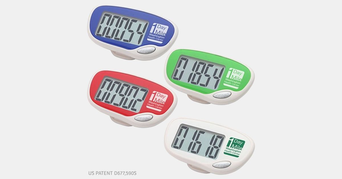 Custom Easy Read Step Count Pedometer with your logo | ImprintLogo.com