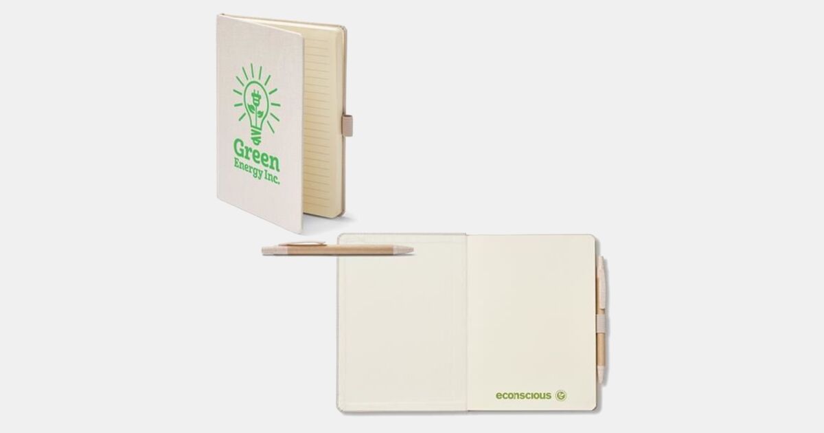 econscious Hemp Journal & Pen with your logo | ImprintLogo.com