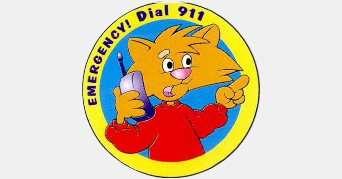 Emergency Dial 911 Sticker Rolls with your logo | ImprintLogo.com