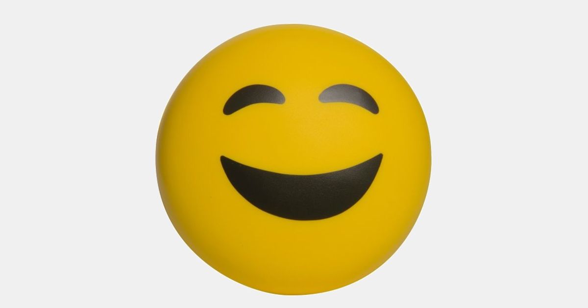 Custom Squeezies(A) Emoji Happy Face Stress Reliever with your logo ...