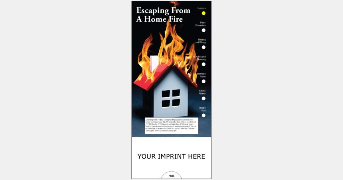 Escaping From A Home Fire Slide Chart USA Made with your logo ...