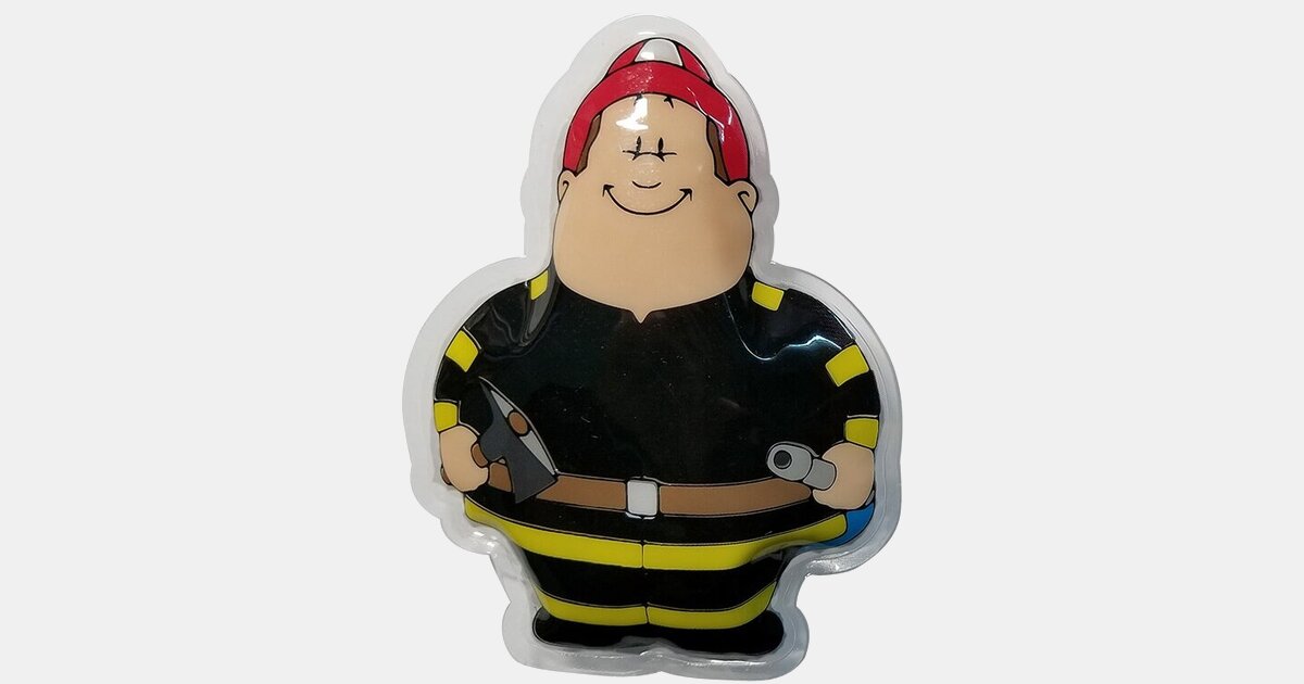 Promotional Fireman Bert Gel Bead Hot/Cold Packs with your logo ...