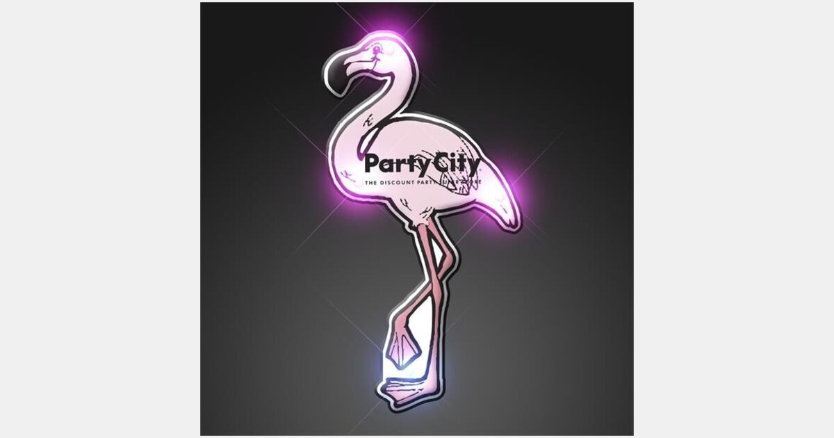 Flamingo Flashy Blinky Lights with your logo | ImprintLogo.com