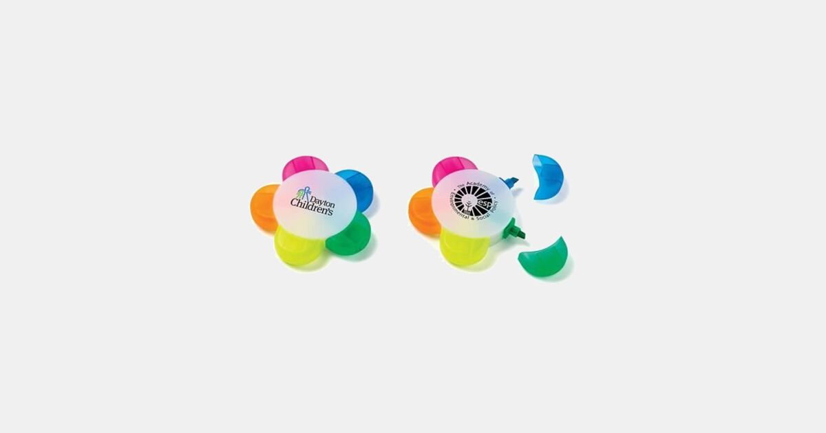 Flower Power Highlighter Set with your logo | ImprintLogo.com