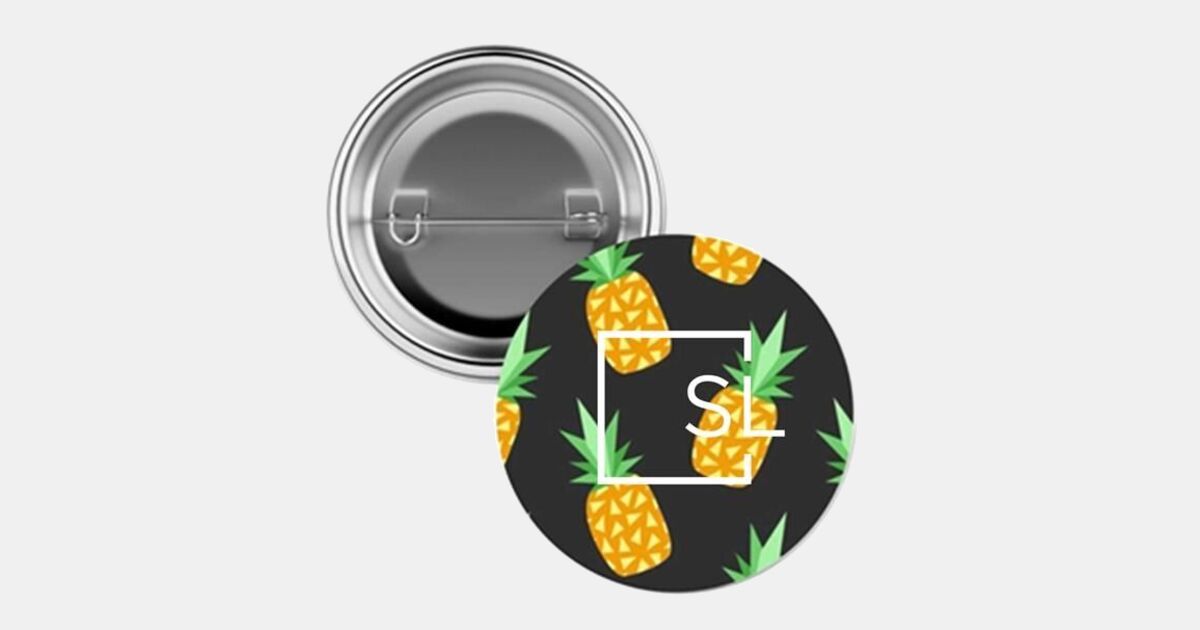 USA Made Full Color Pin Back Button with your logo | ImprintLogo.com