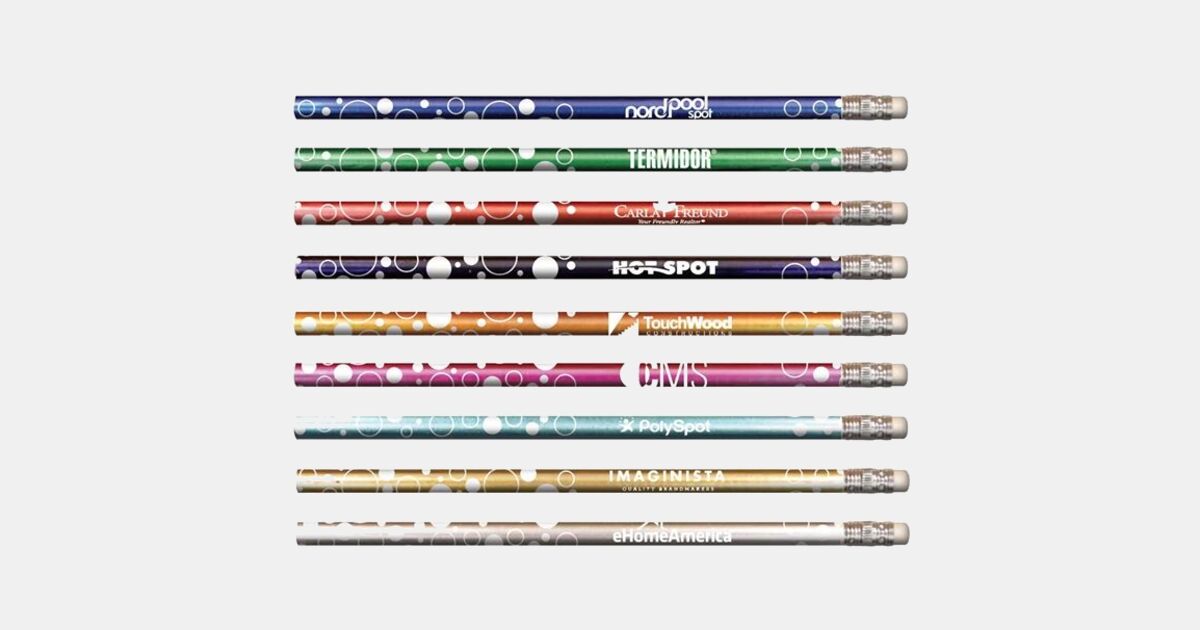 Custom Imprinted Glisten Design Pencil with your logo | ImprintLogo.com