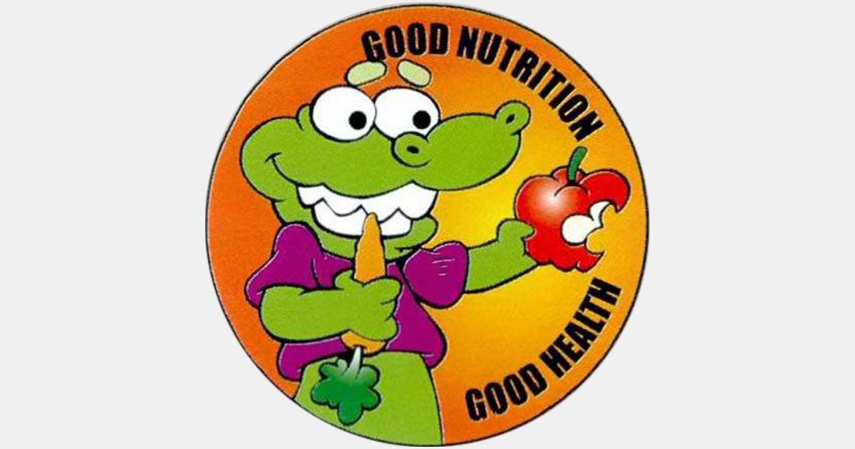 Good Nutrition Good Health Sticker Rolls with your logo | ImprintLogo.com