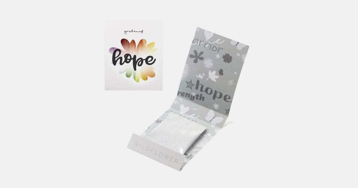 Gray Garden of Hope Seed Matchbook with your logo | ImprintLogo.com