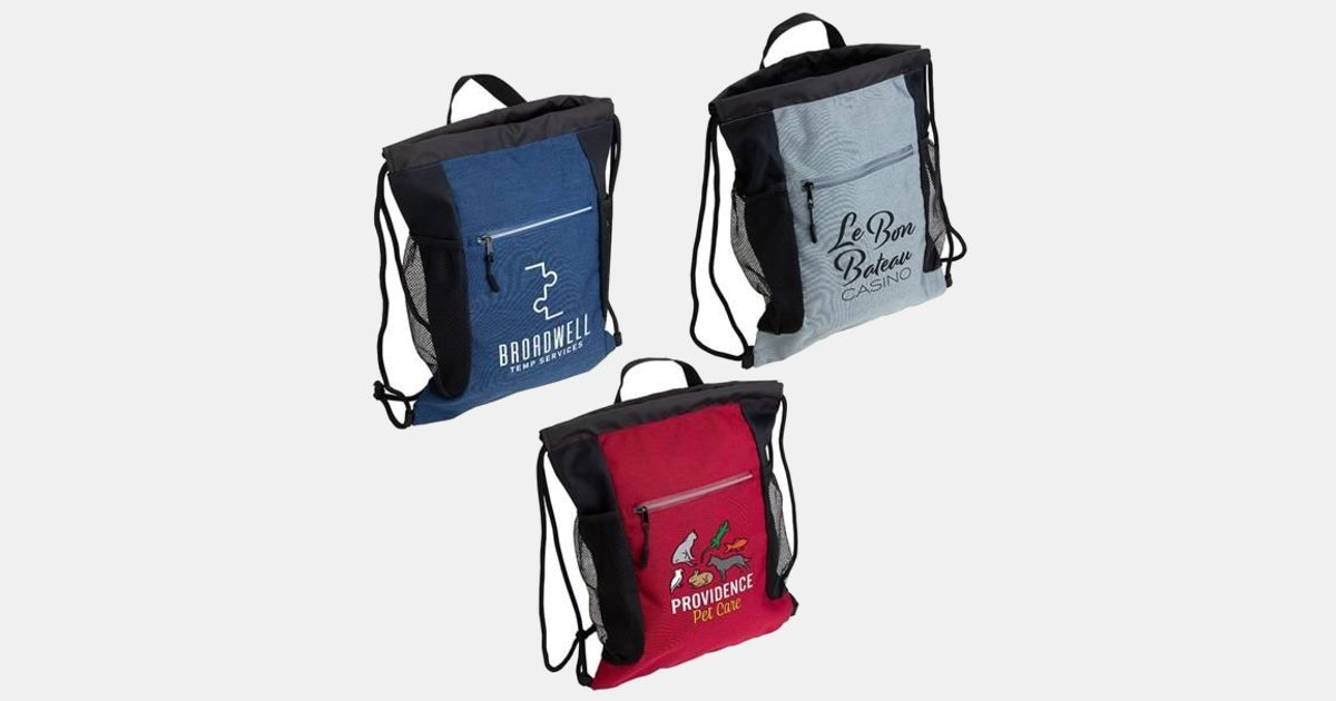 Custom Greystone String Backpack with your logo | ImprintLogo.com