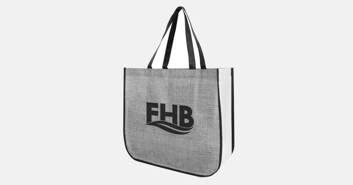 Hadley Heathered Non-Woven Tote Bag with your logo | ImprintLogo.com