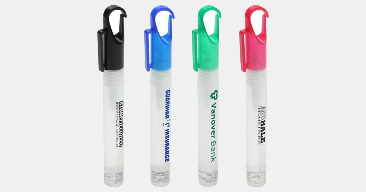 Imprinted Hand Sanitizer - Clipper with your logo | ImprintLogo.com