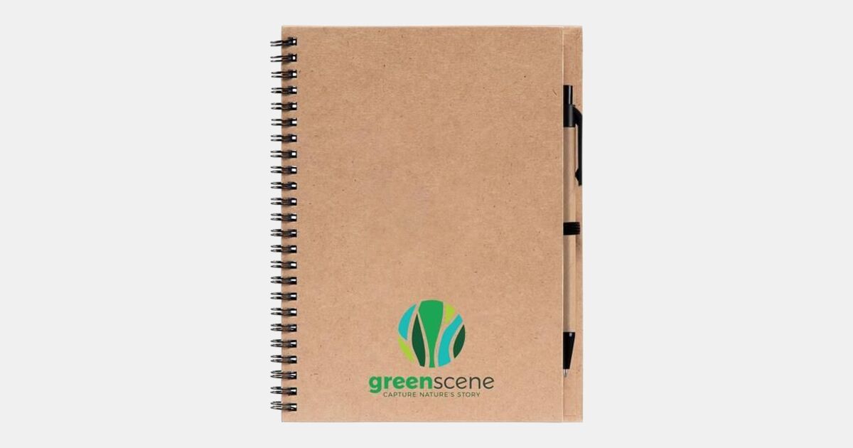 Custom Printed Hawken - Recycled Journal & Kraft Pen Set with your logo ...