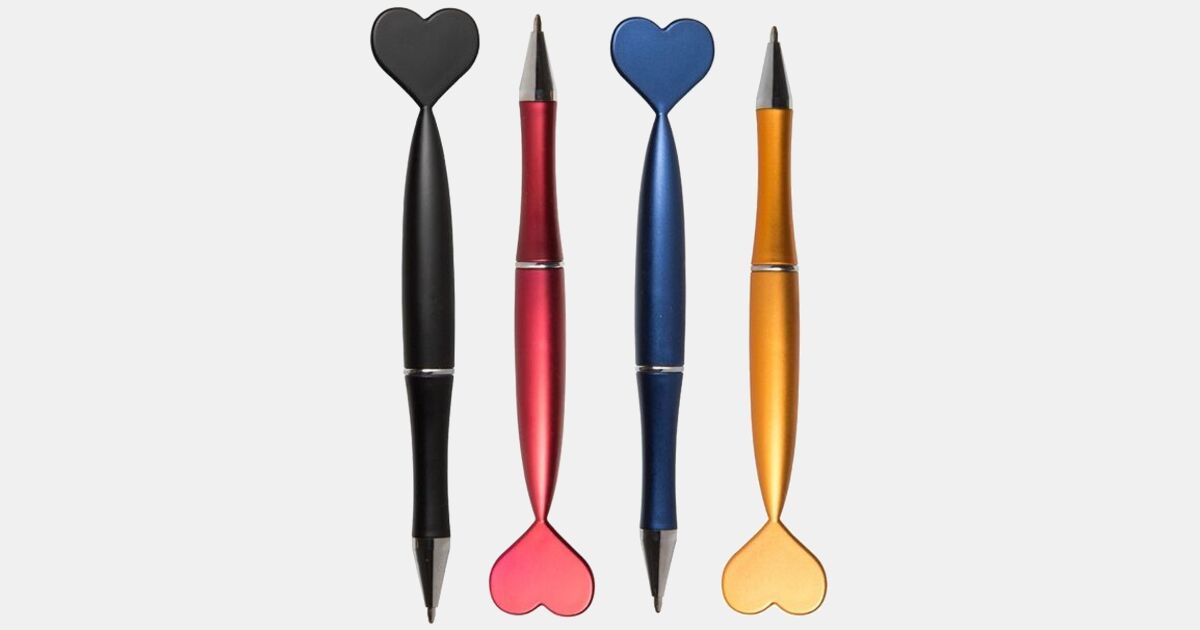 Promotional Heart Pens with your logo | ImprintLogo.com