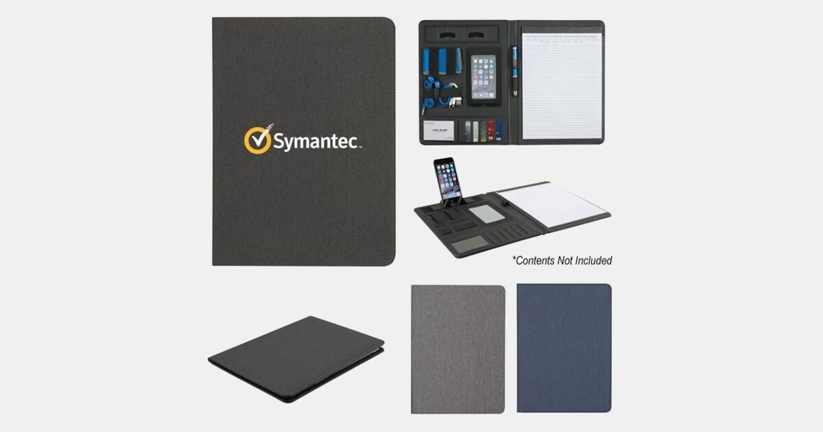 Custom Printed Heathered Padfolio with your logo | ImprintLogo.com