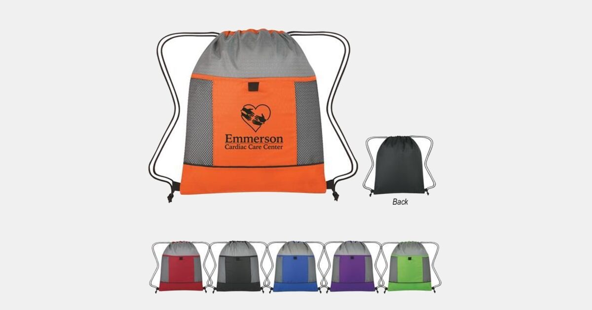 Giveaway Honeycomb Ripstop Drawstring Bag with your logo | ImprintLogo.com