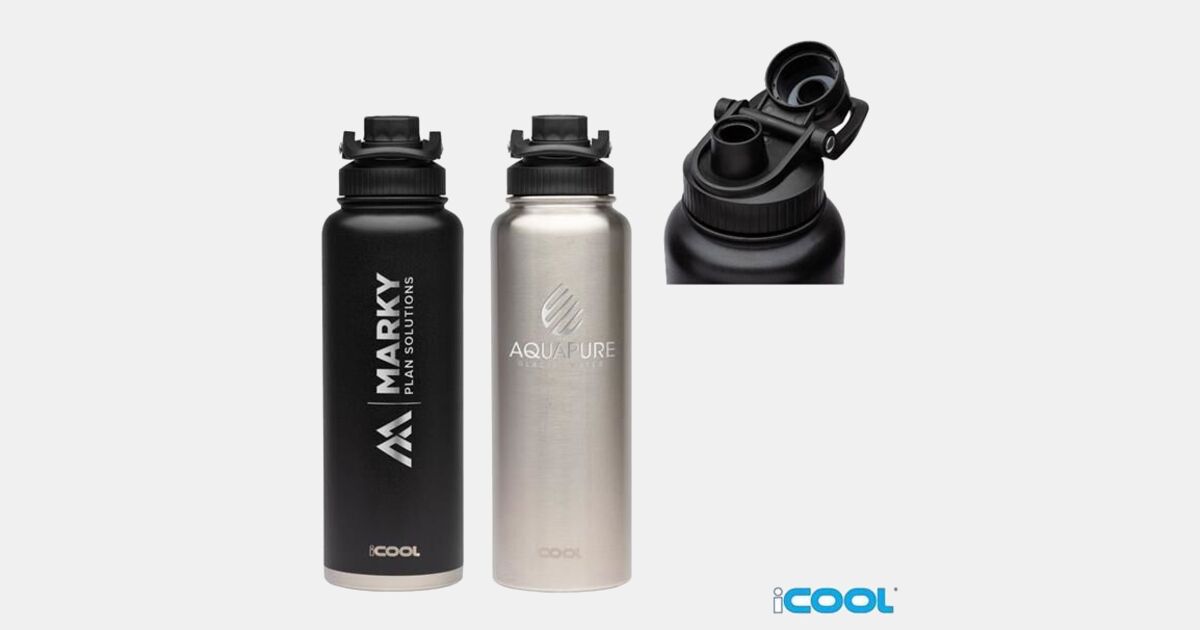 iCOOL(R) Durango 40 oz. Double Wall Stainless Steel Water Bottle with ...