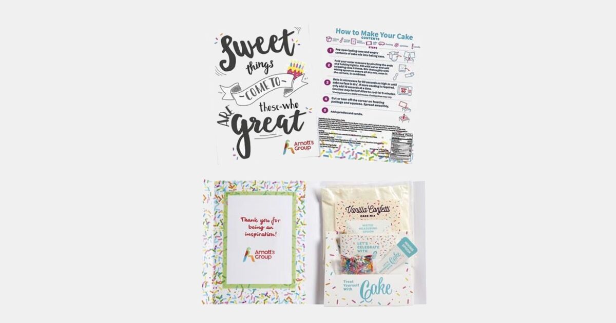 InstaCake Appreciation Cake in a Card with your logo | ImprintLogo.com