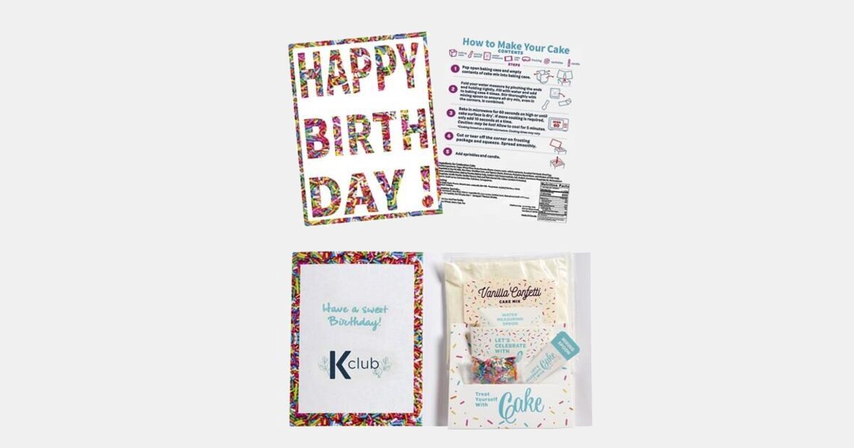 InstaCake Birthday Cake in a Card with your logo | ImprintLogo.com