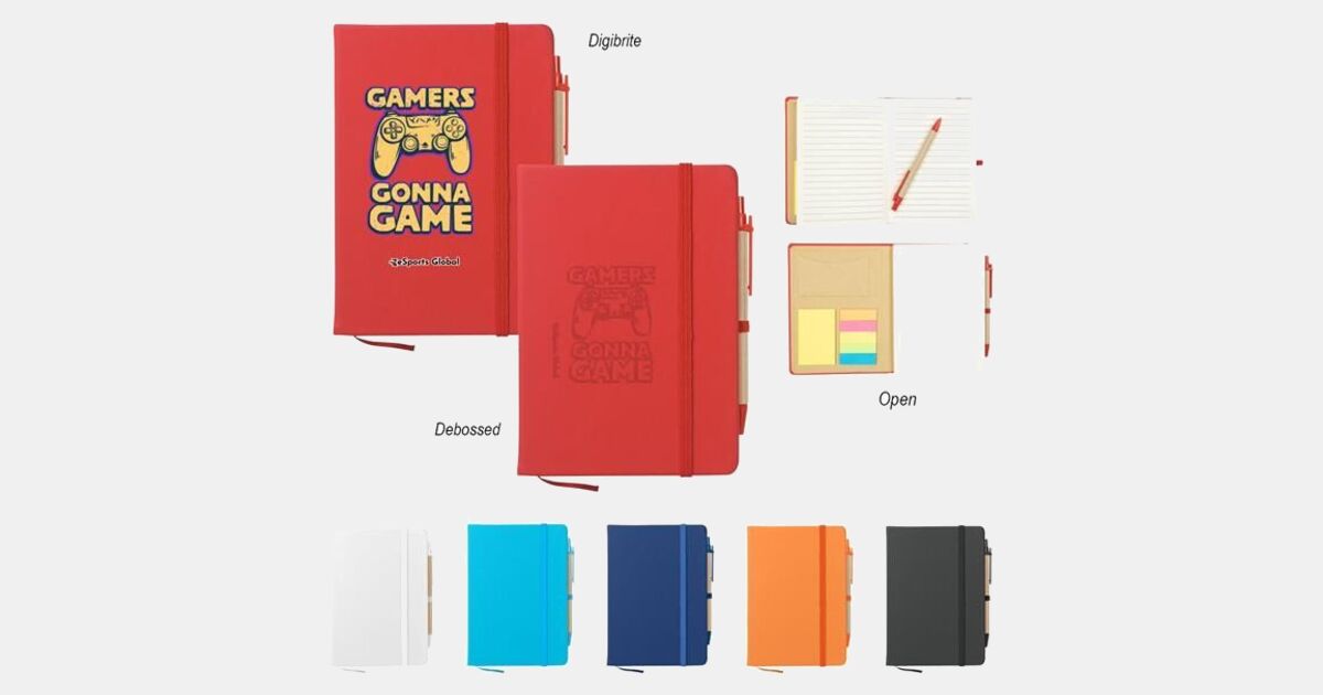 Custom Printed Journal Notebook With Sticky Notes & Flags with your ...