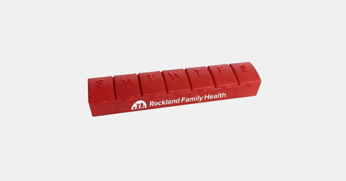 Jumbo 7 Day Pill Case with your logo | ImprintLogo.com