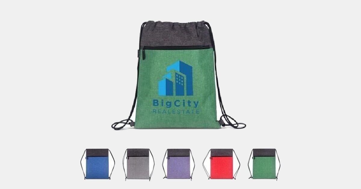 Promotional Kerry Drawstring Backpack with your logo | ImprintLogo.com
