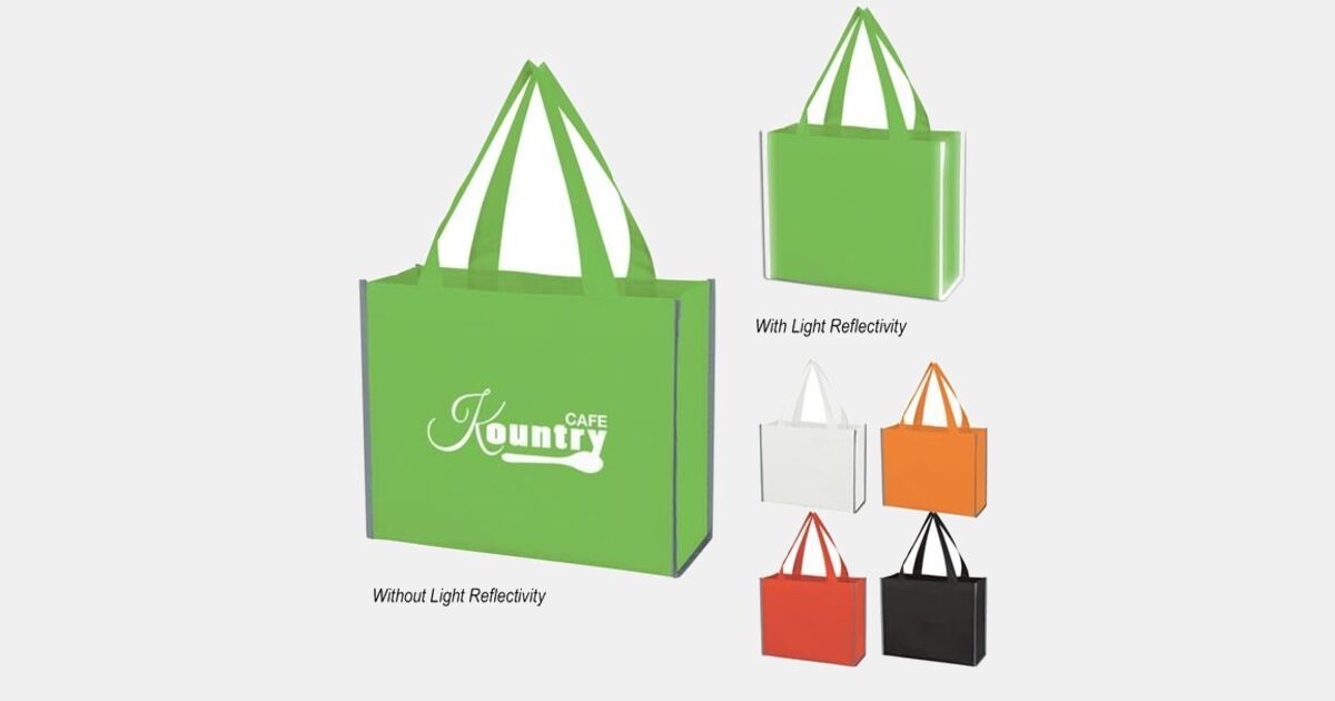 Custom Printed Laminated Reflective Non-Woven Shopper Bag with your ...