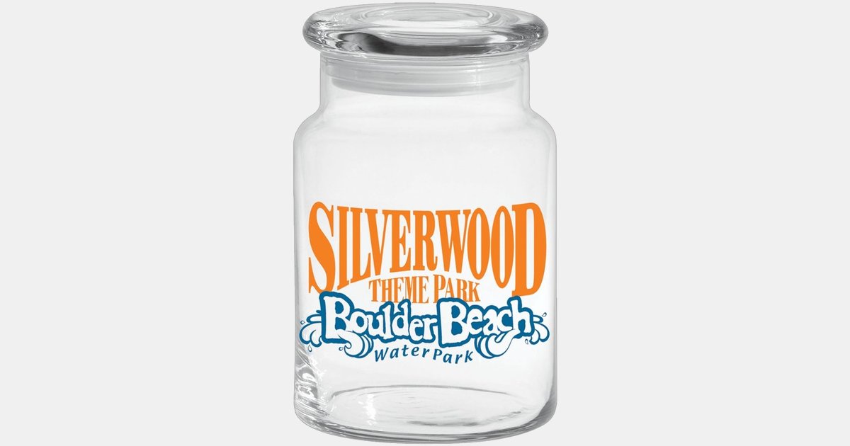 Glass Jar Large with Flat Lid | ImprintLogo.com
