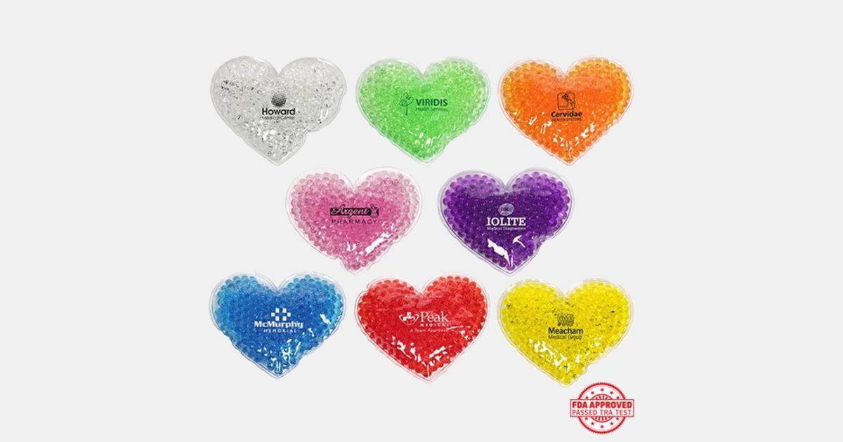 Custom Printed Large Heart Gel Hot/Cold Pack with your logo ...