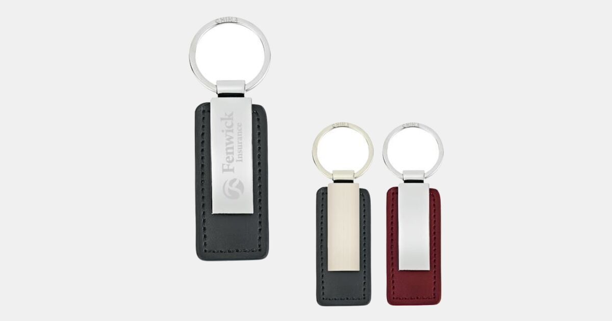 Leatherette Key Tag with your logo | ImprintLogo.com