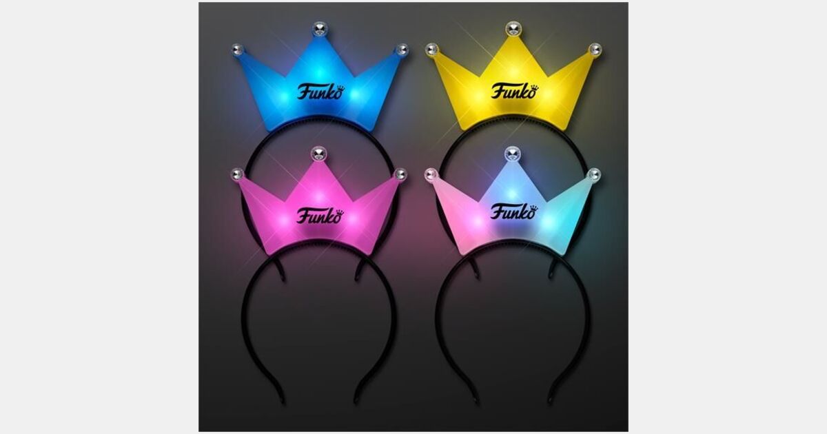 Custom Printed LED Crown Tiara Headbands with your logo | ImprintLogo.com
