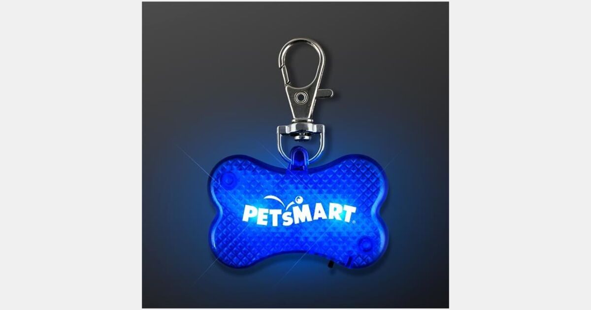 LED Dog Bone Safety Pet Light with your logo | ImprintLogo.com