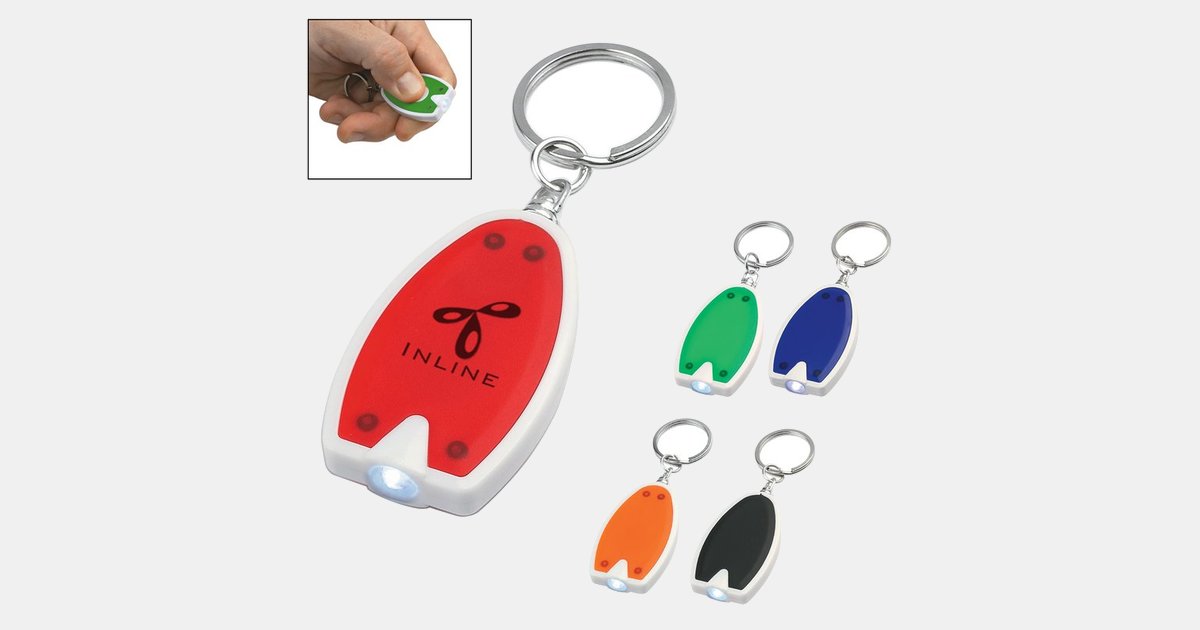 Custom Printed LED Key Chain with your logo | ImprintLogo.com