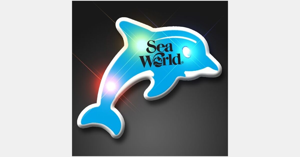Led Light Up Dolphin Flashing Pin With Your Logo