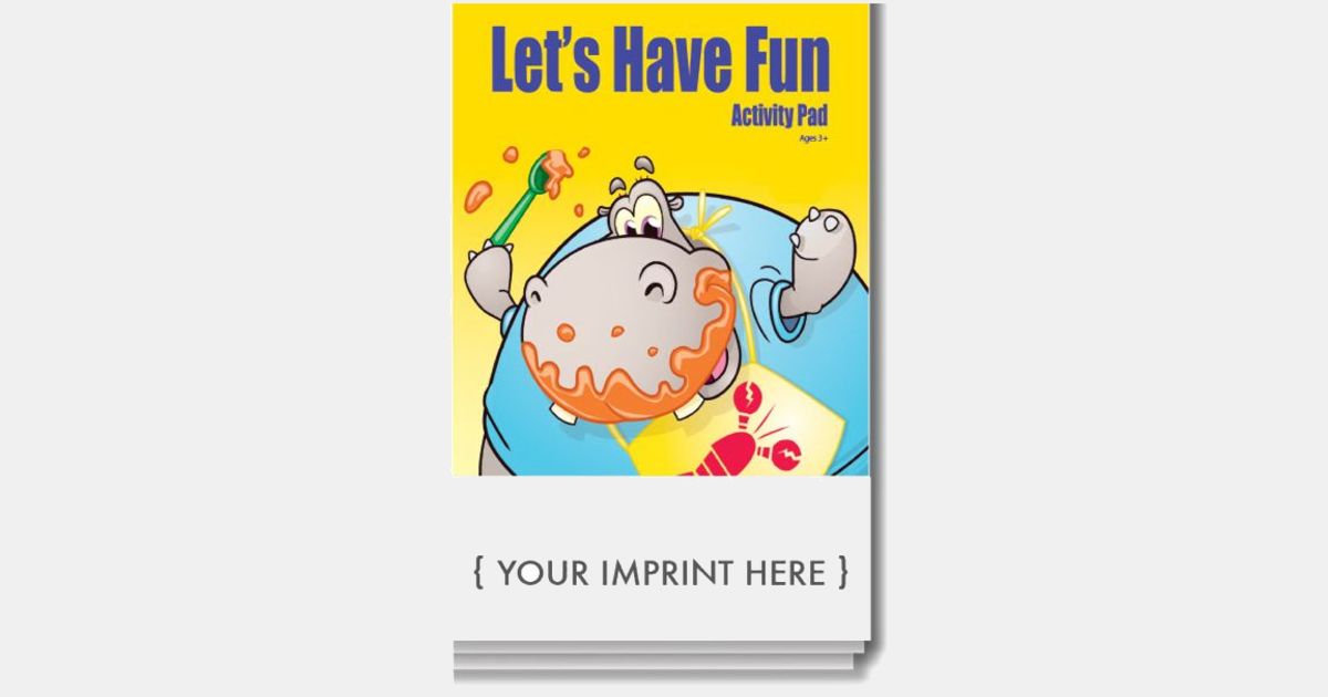 Let's Have Fun Activity Pad USA Made with your logo | ImprintLogo.com
