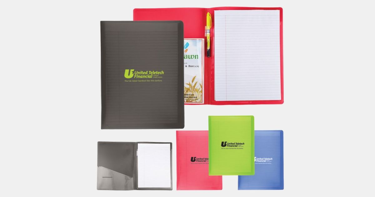 Imprinted Letter Size Folder & Writing Pad with your logo | ImprintLogo.com