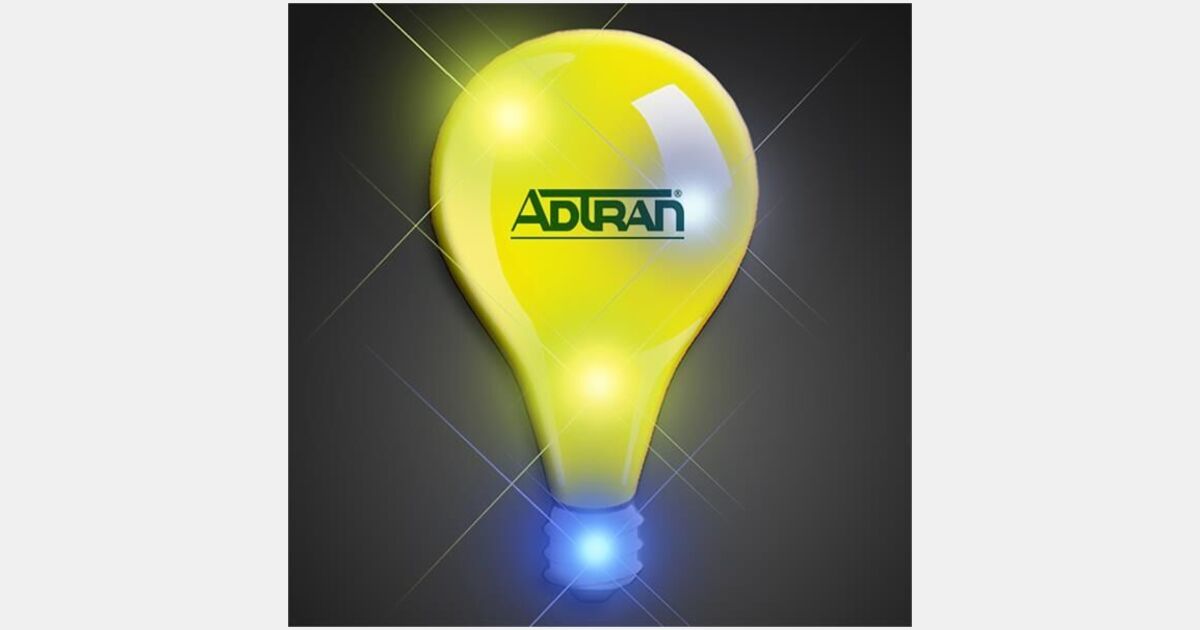 Custom Printed Light Bulb Blinky Pins with your logo | ImprintLogo.com