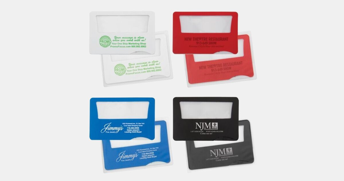 Light Up Credit Card Magnifier with your logo | ImprintLogo.com