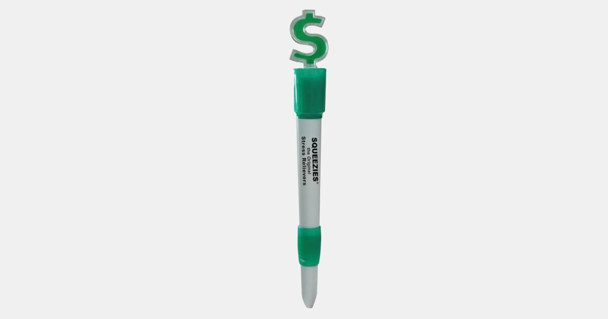 Light Up Dollar Sign Pen with your logo | ImprintLogo.com
