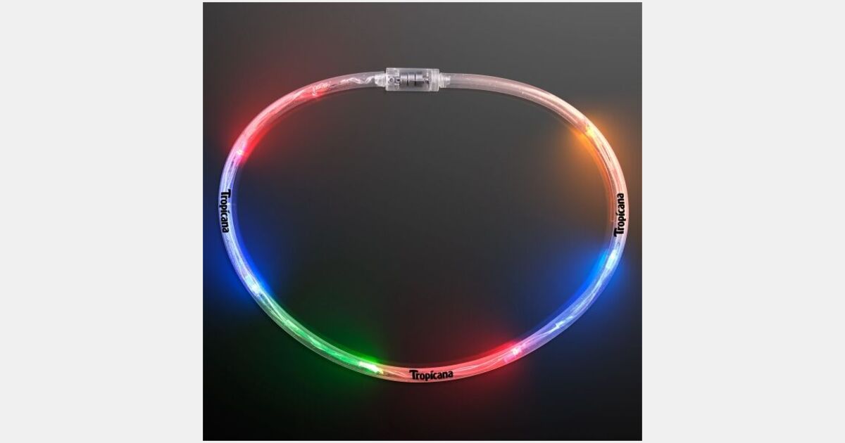 Light Up Flashing Multicolor Tube Necklaces with your logo ...