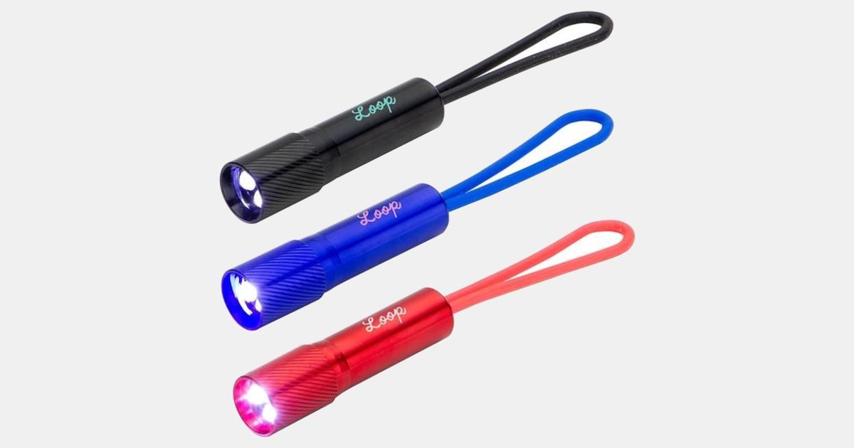 Custom Printed Loop Mini LED Pocket Flashlight with your logo ...