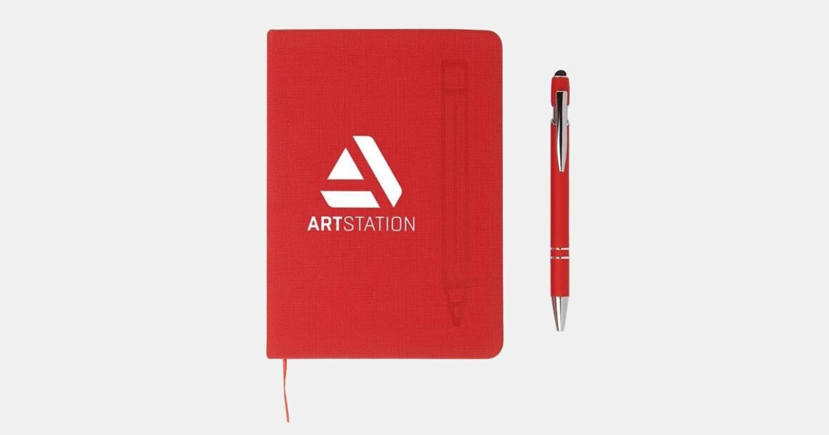 Magnetic Journal & Metal Pen Set with your logo | ImprintLogo.com