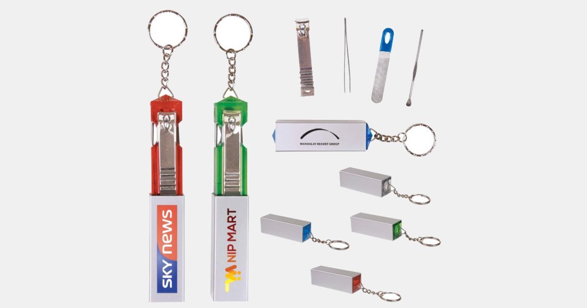 Key Chain with Manicure Set Custom Imprinted | ImprintLogo.com