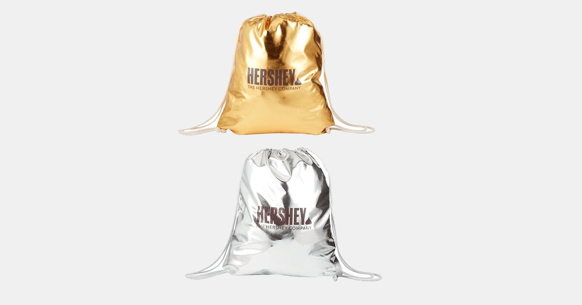 Metallic Drawstring Bag with your logo | ImprintLogo.com