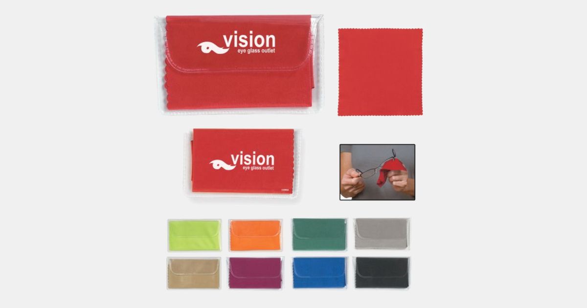 Custom Printed Microfiber Cleaning Cloth In Case with your logo ...