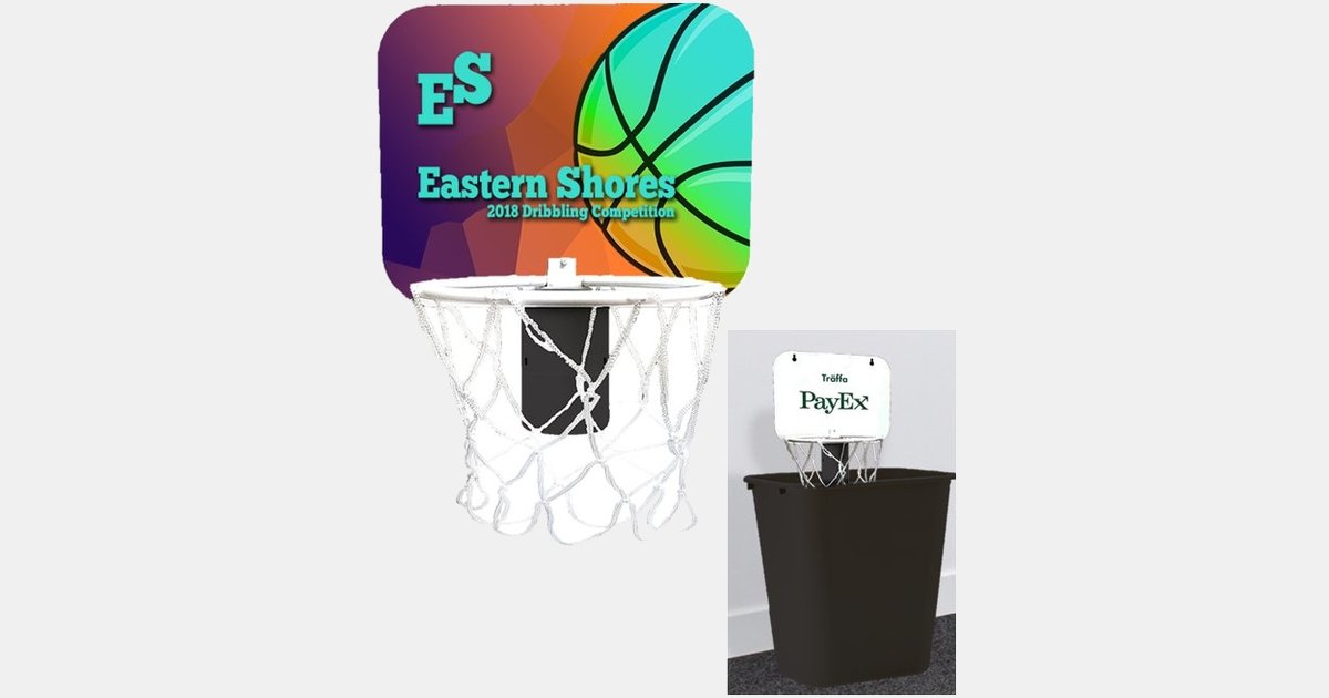 Custom Printed Mini Basketball Backboard For Wastebasket with your logo ...