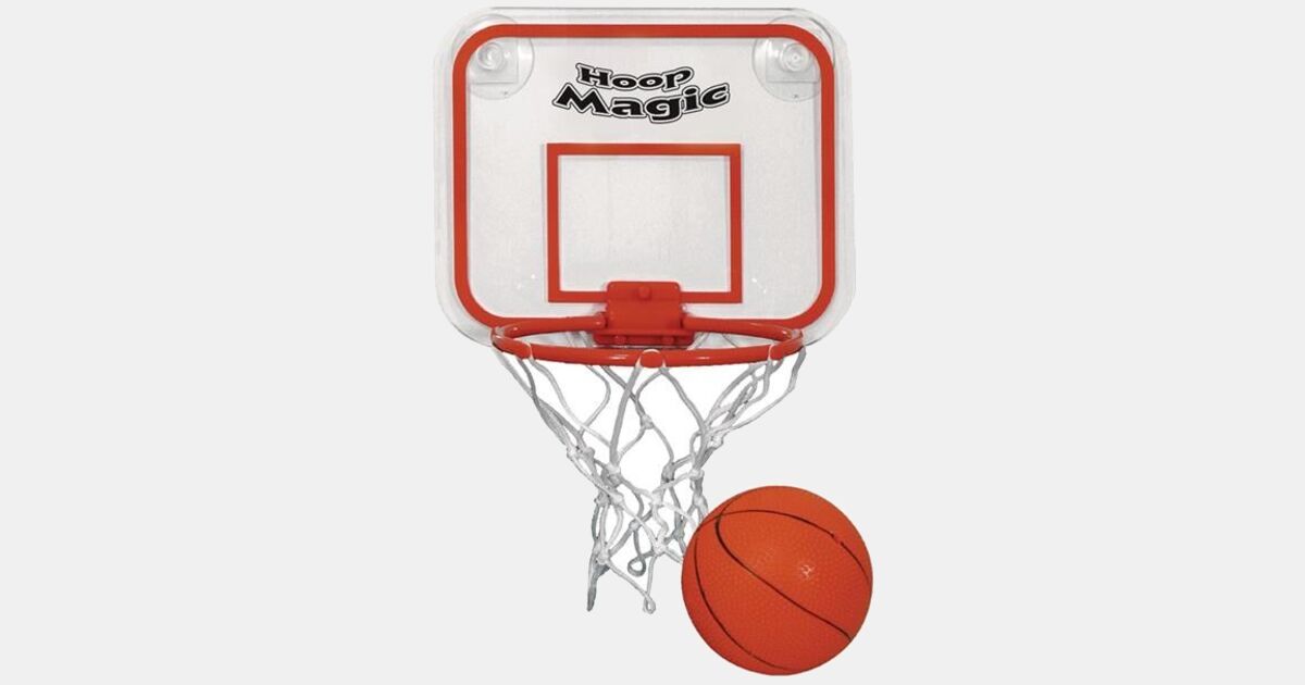 Mini Basketball & Hoop Set with your logo | ImprintLogo.com