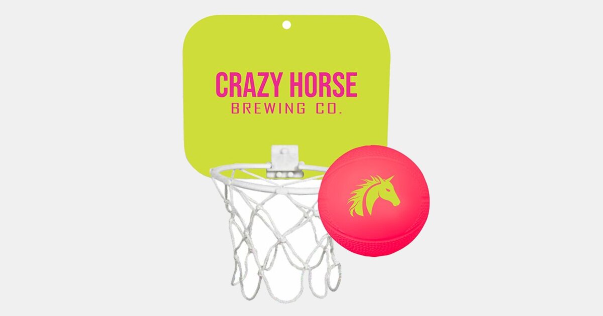 Custom Printed Mini Basketball With Imprinted Backboard Hoop & I with ...